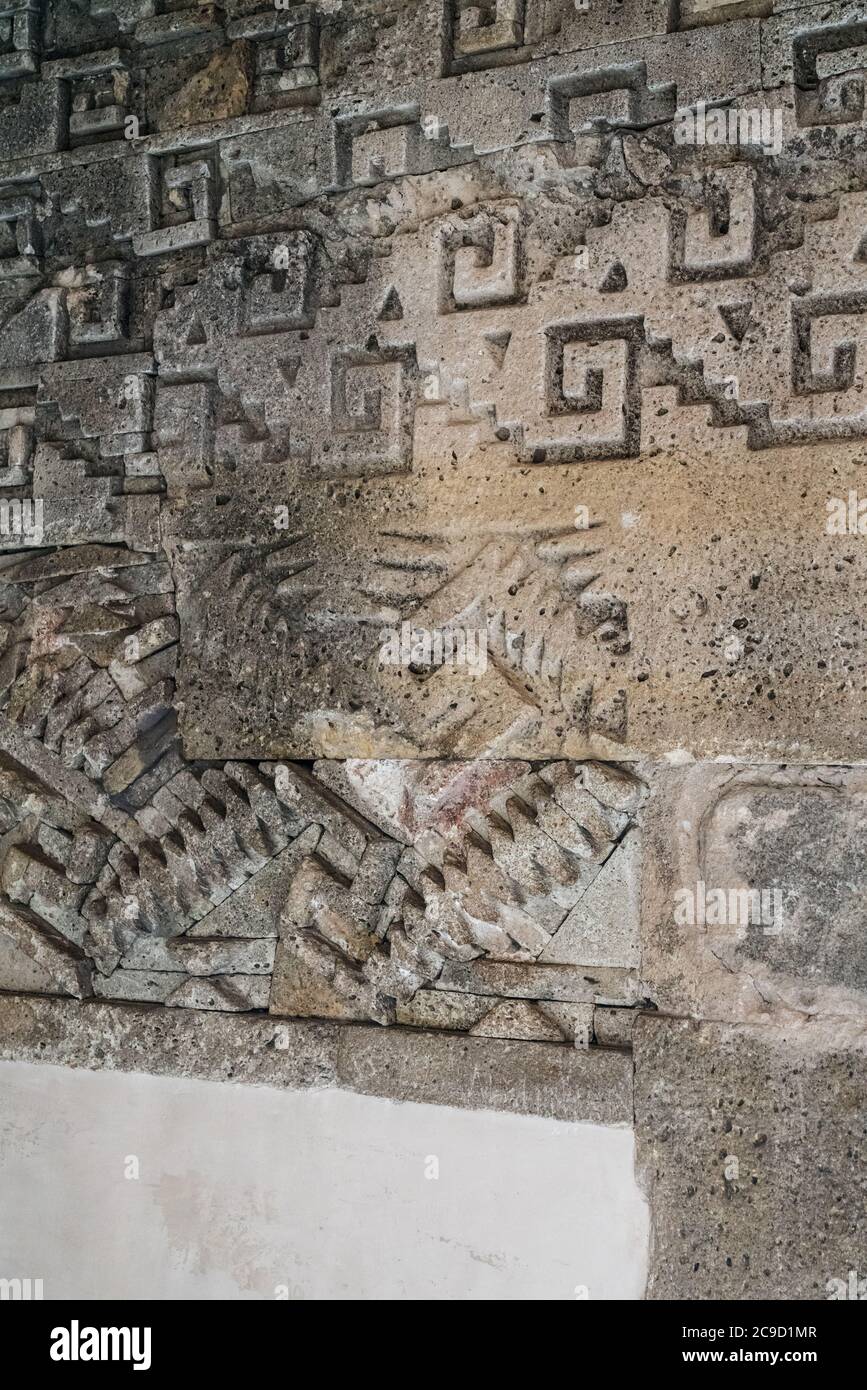 Stone fretwork friezes inside a room in the Palace, Building 7, in the ...