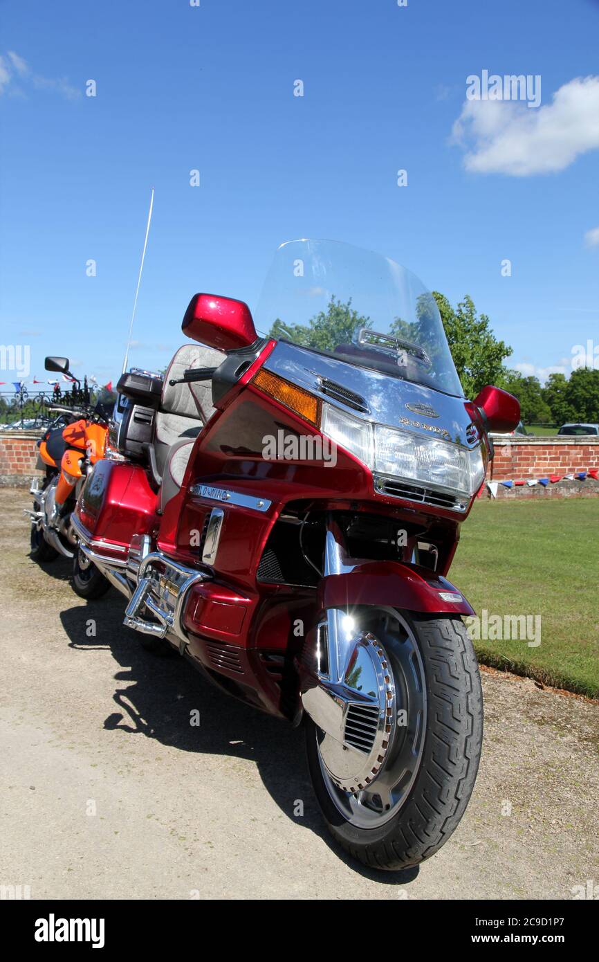 Old style red Honda Goldwing Motorcycle Stock Photo - Alamy