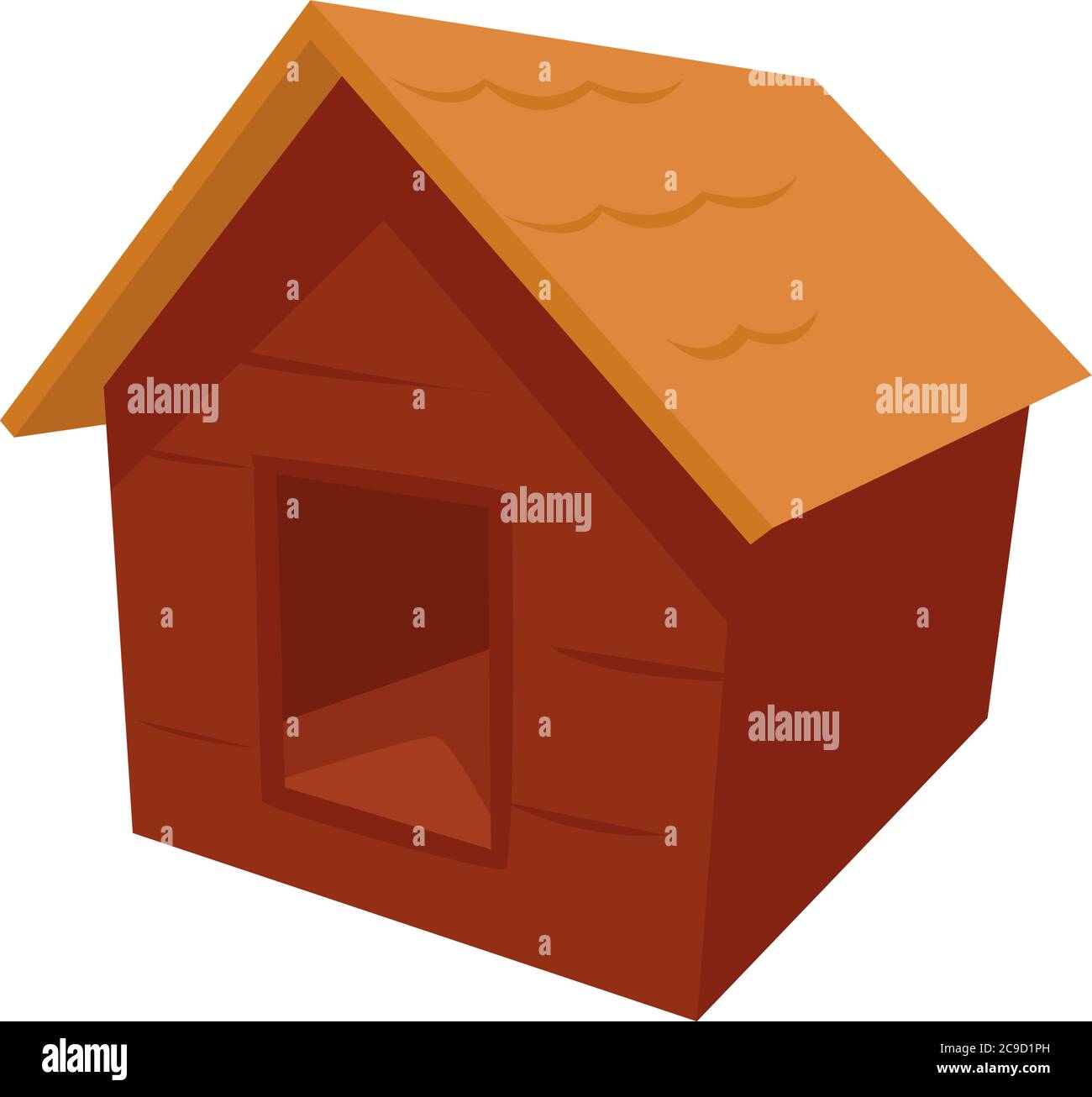 Dog house, illustration, vector on white background Stock Vector Image ...