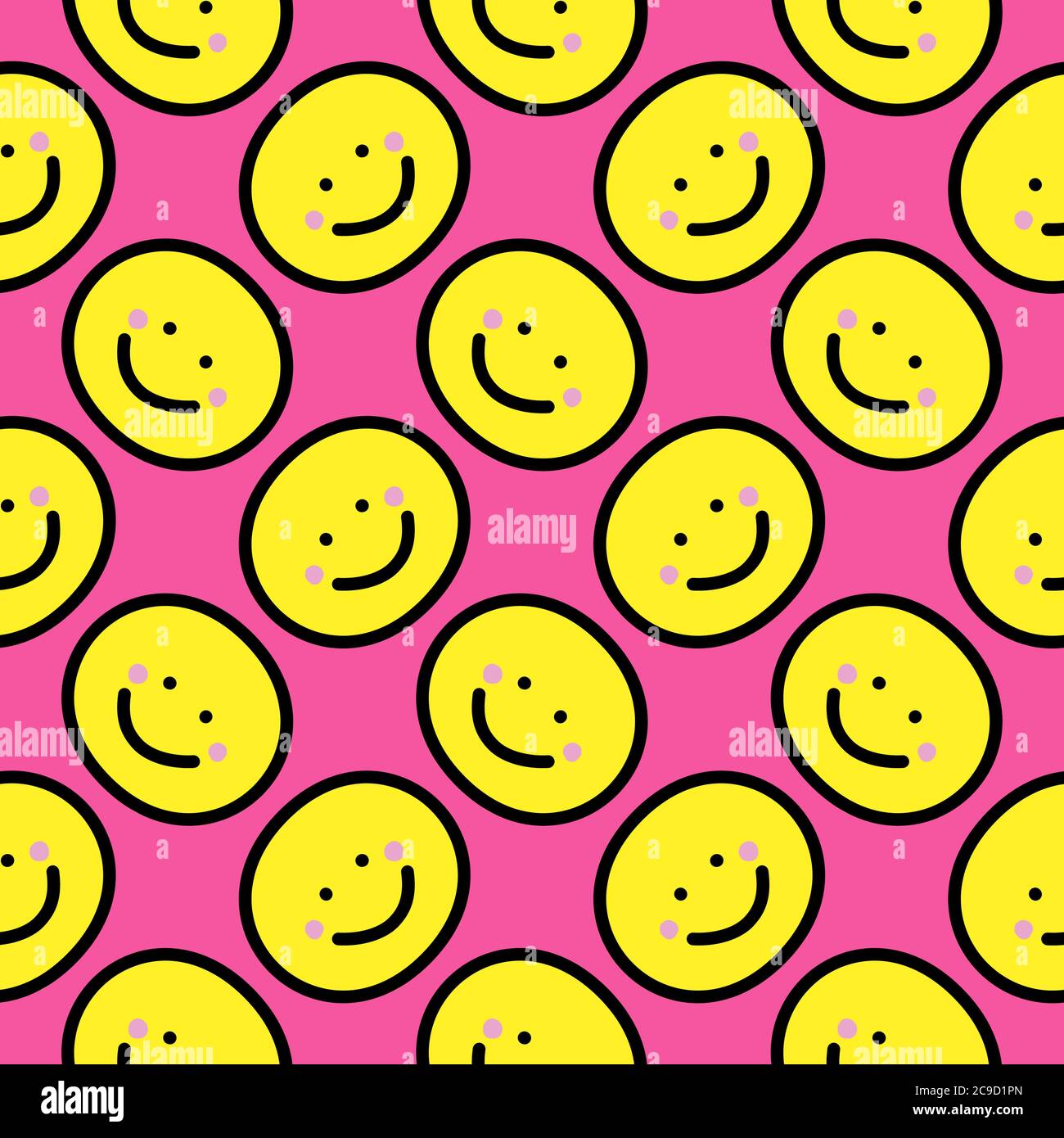 Seamless smiley face pattern funny hi-res stock photography and images - Alamy