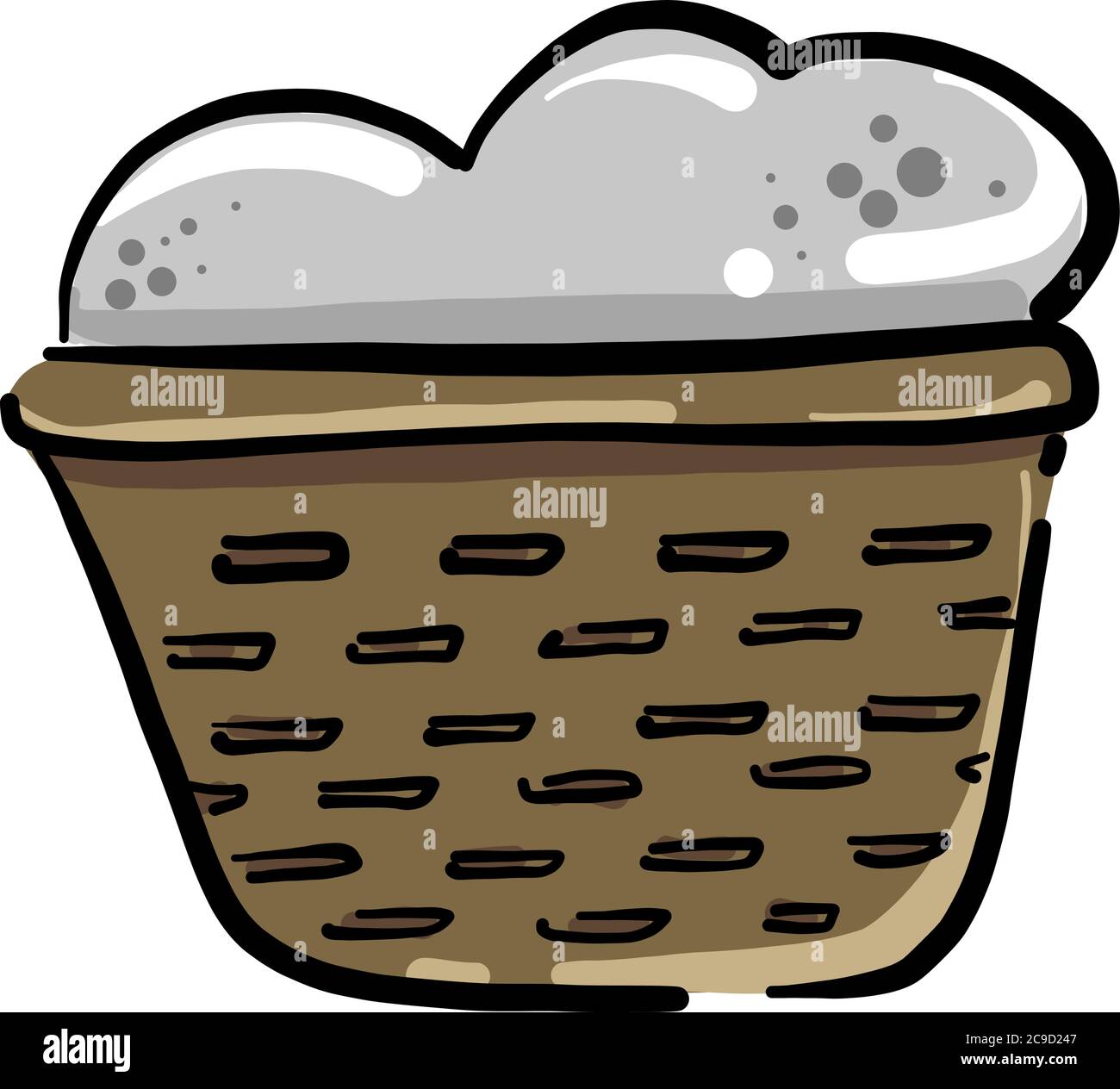 Basket clean laundry on Stock Vector Images - Alamy