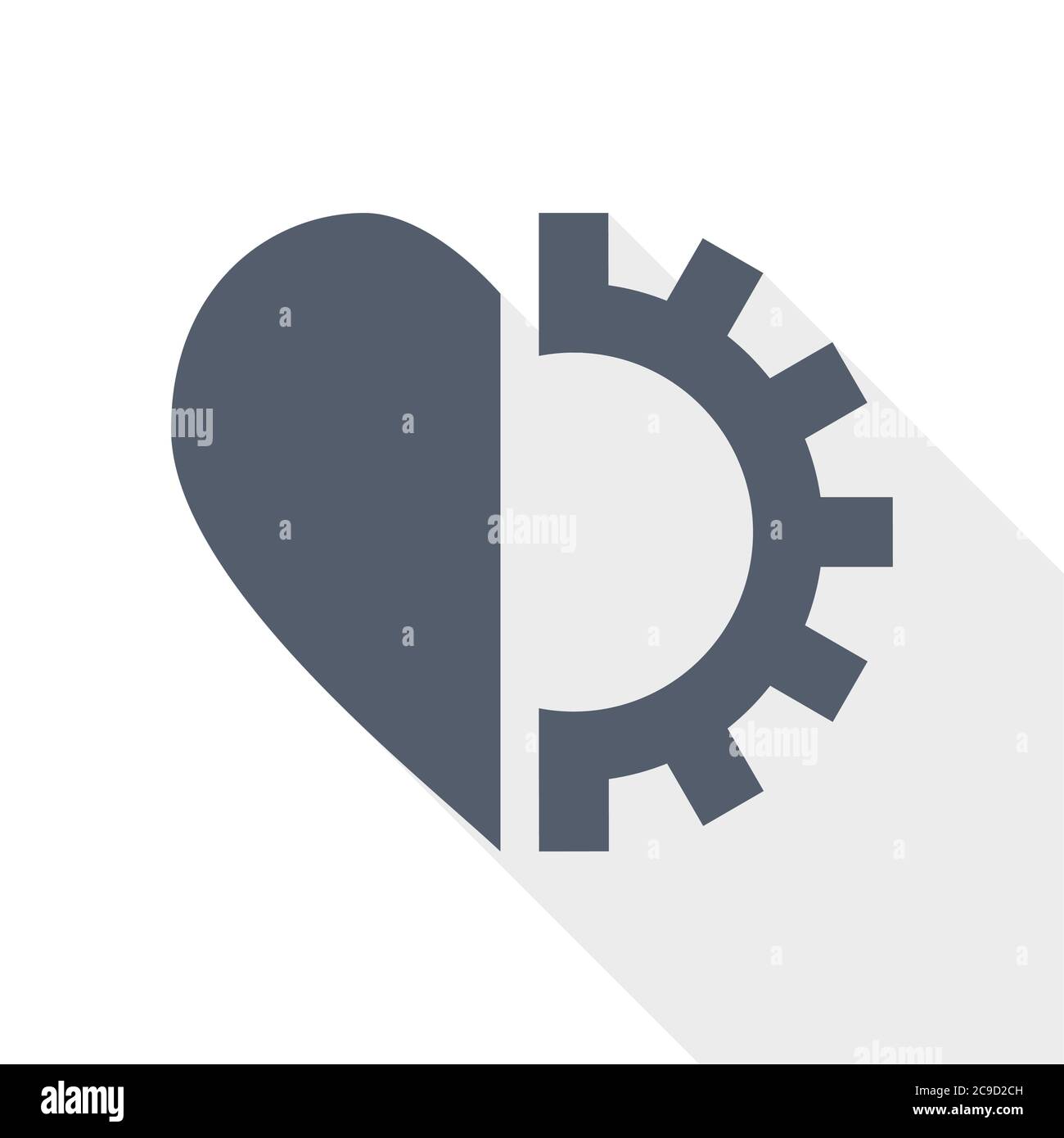 Heart icon with robot Stock Vector Images - Alamy