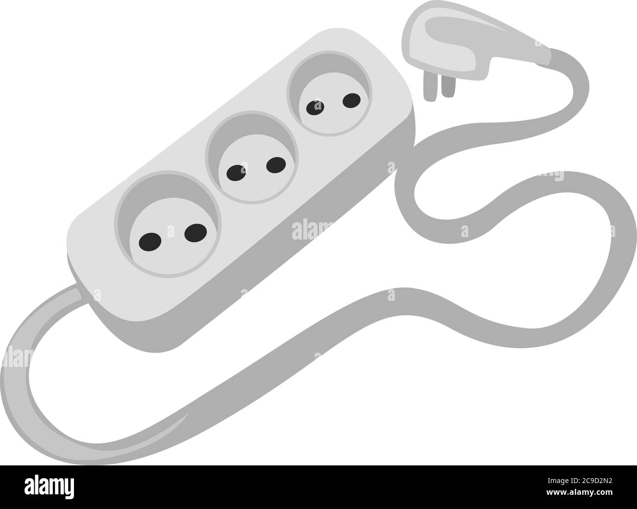 Power extension, illustration, vector on white background Stock Vector ...