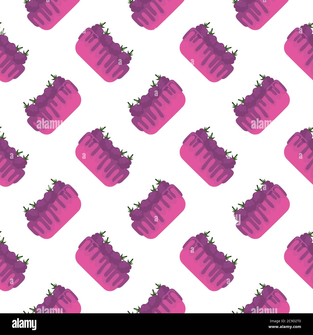 Delicious pink cake ,seamless pattern on white background Stock Vector ...