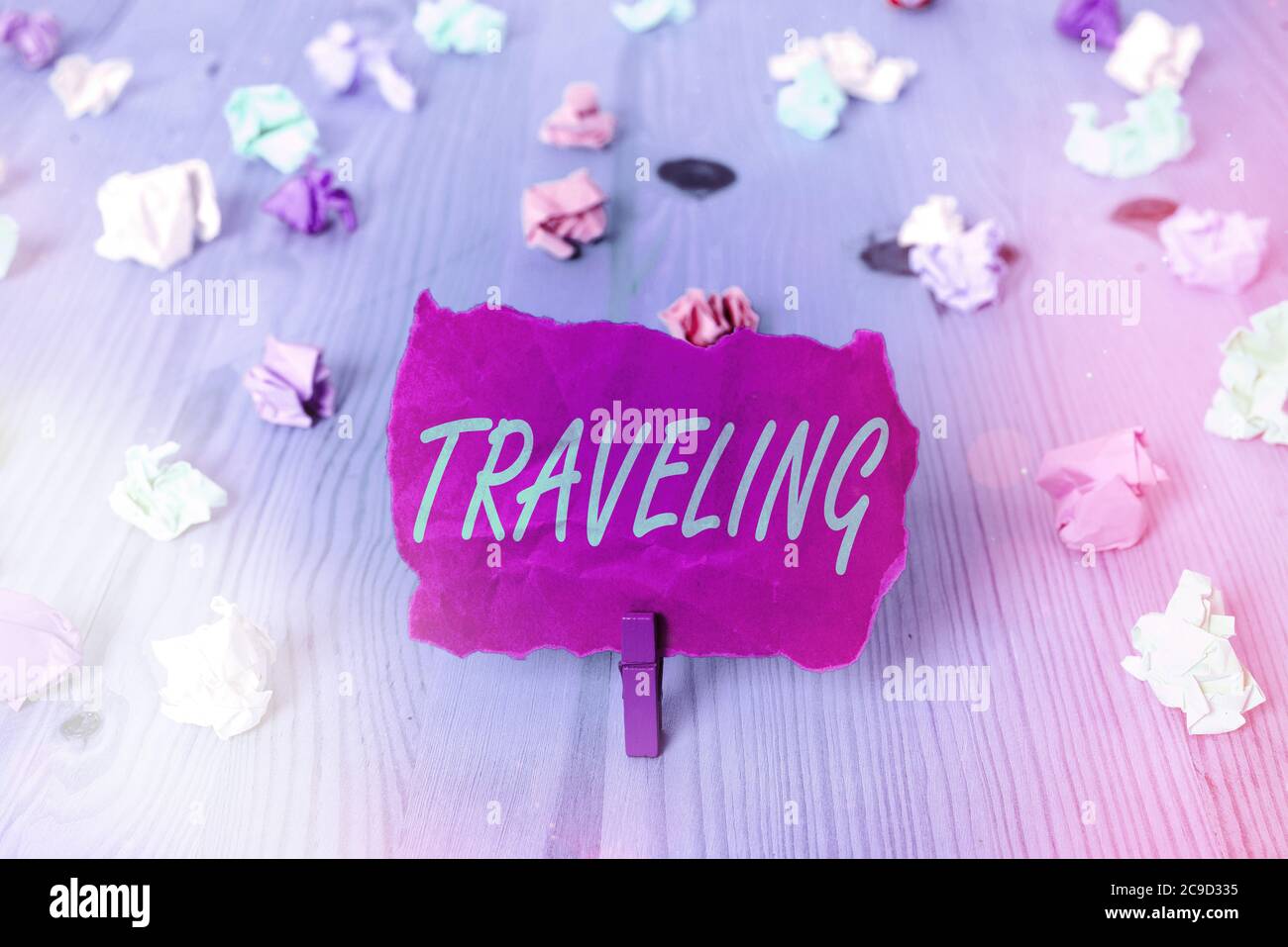 Text sign showing Traveling. Business photo text going to different ...