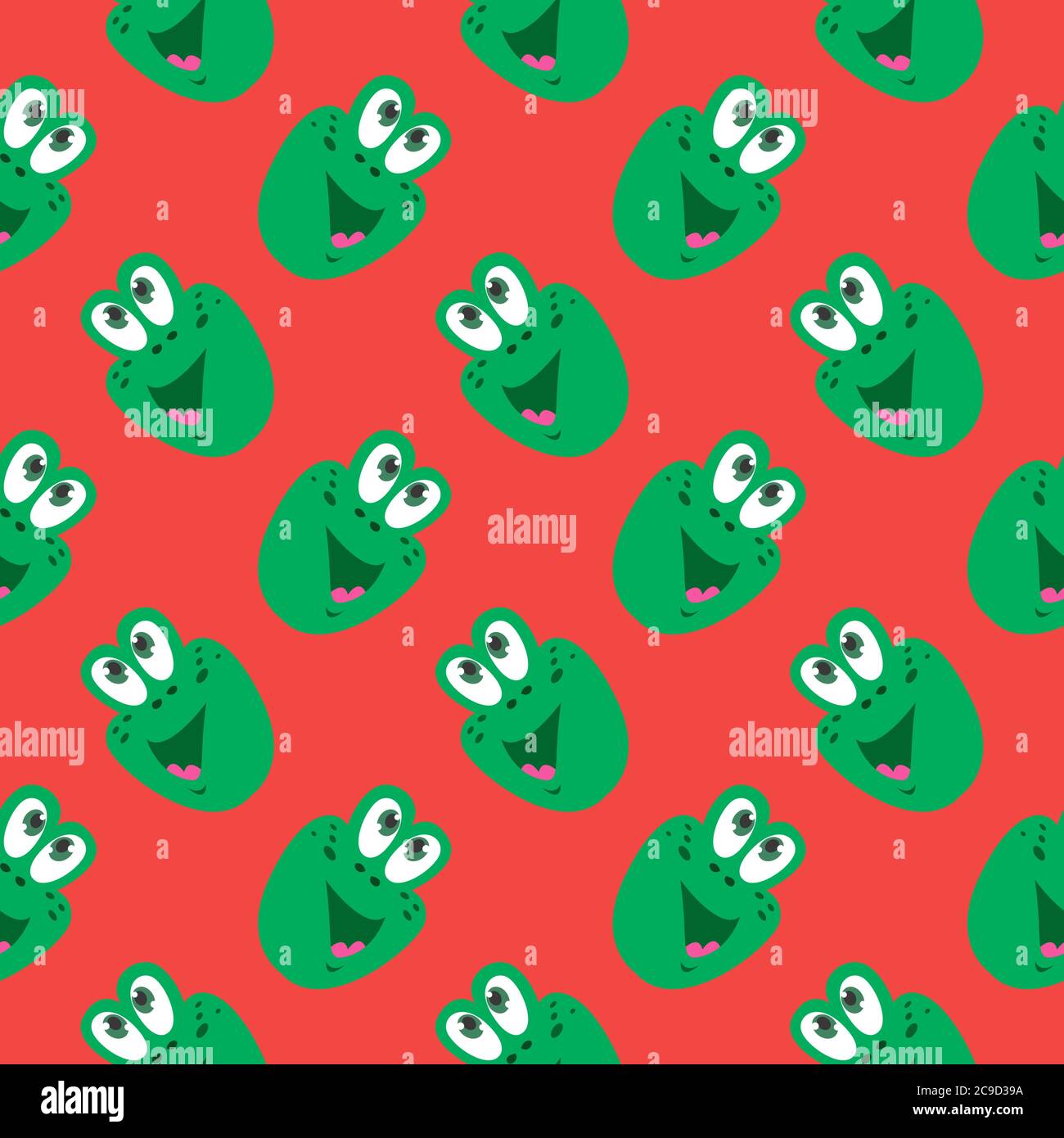 Seamless cartoon frog pattern hi-res stock photography and images - Alamy