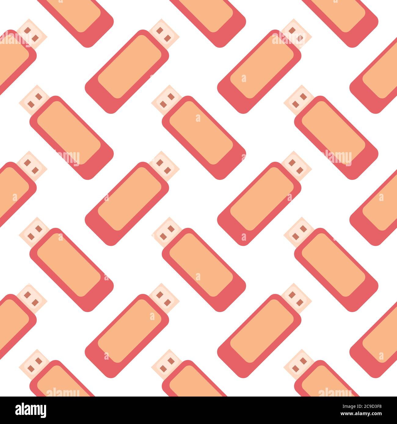 Flash drive, seamless pattern on white background Stock Vector Image ...