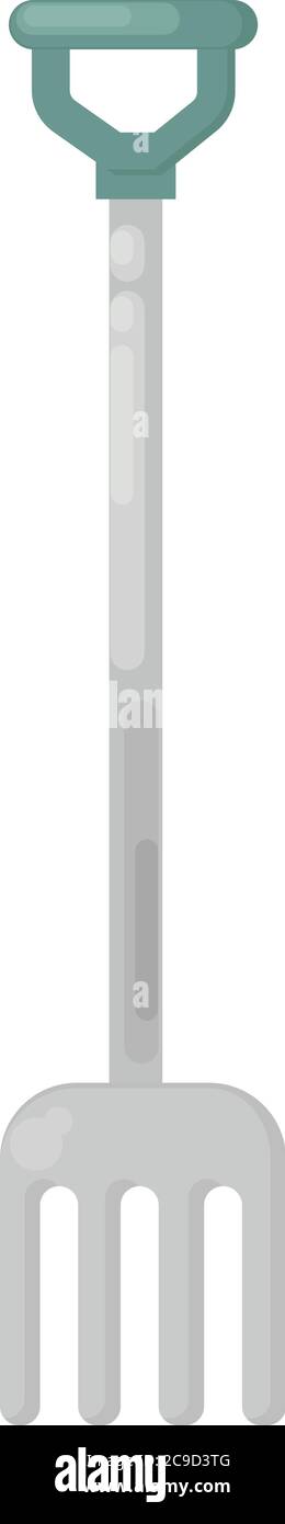 Garden fork, illustration, vector on white background Stock Vector ...