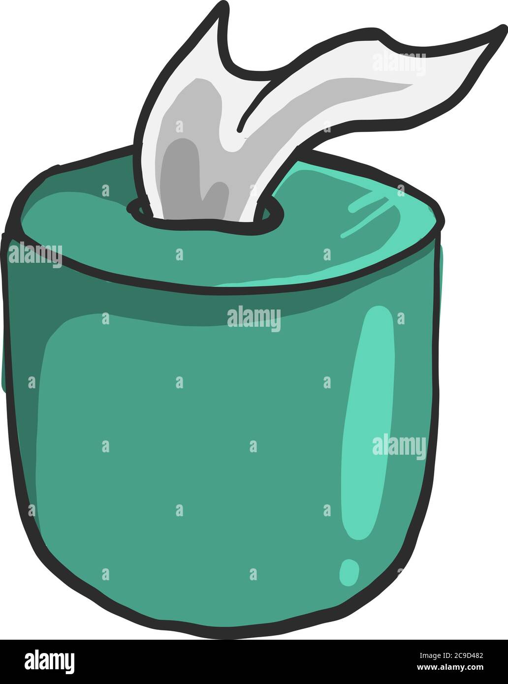 Tissue box, illustration, vector on white background Stock Vector Image ...