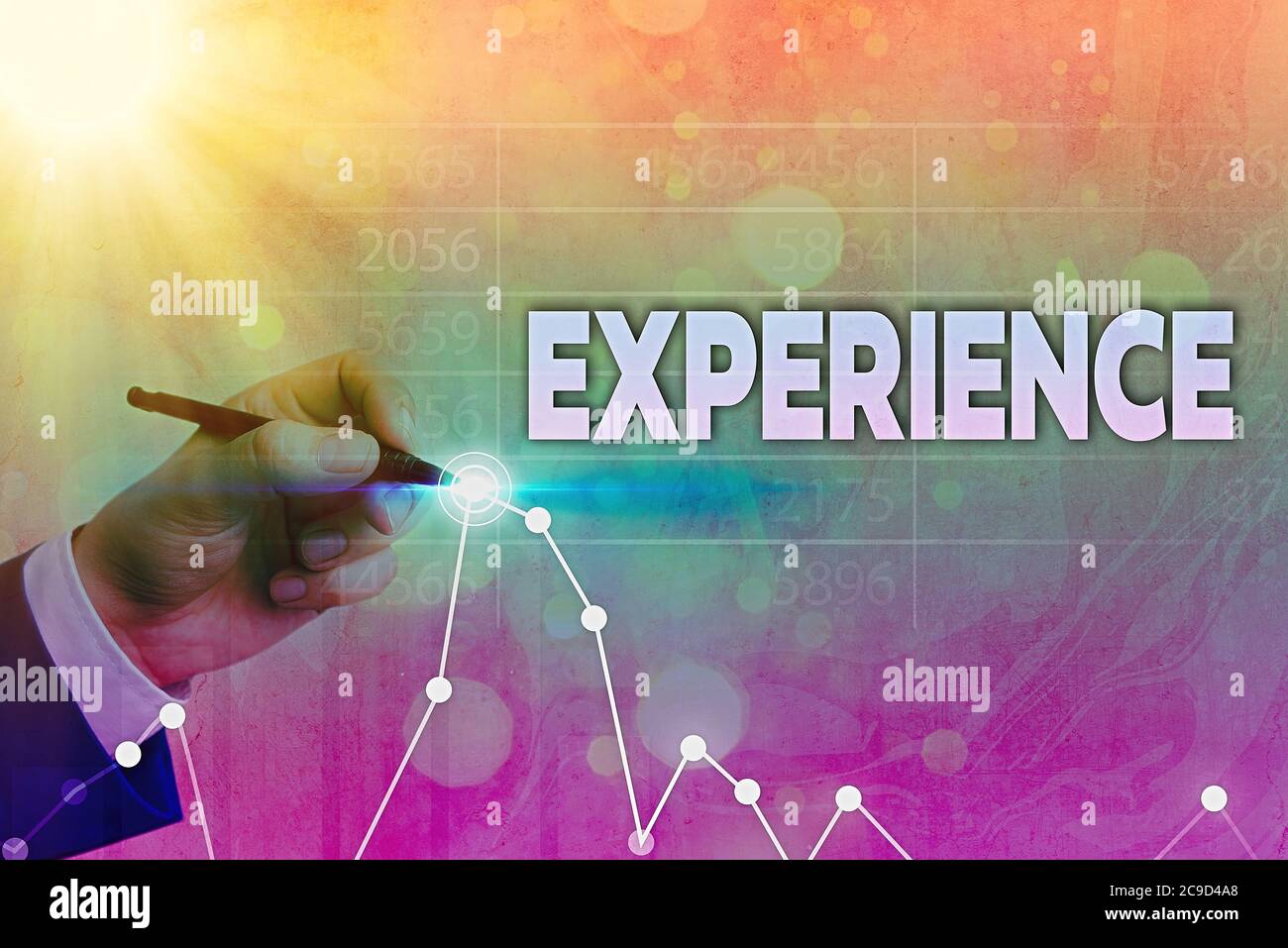 Writing note showing Experience. Business concept for something an ...