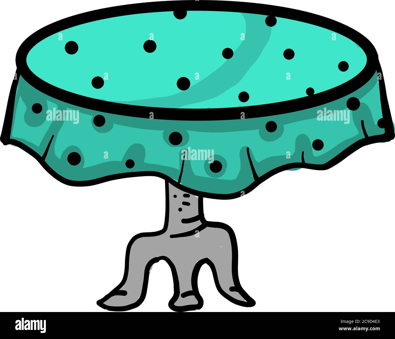 Coffee table, illustration, vector on white background Stock Vector ...