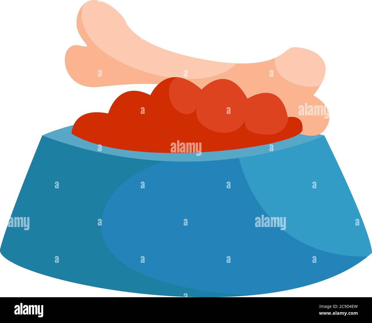 Dog food, illustration, vector on white background Stock Vector Image ...