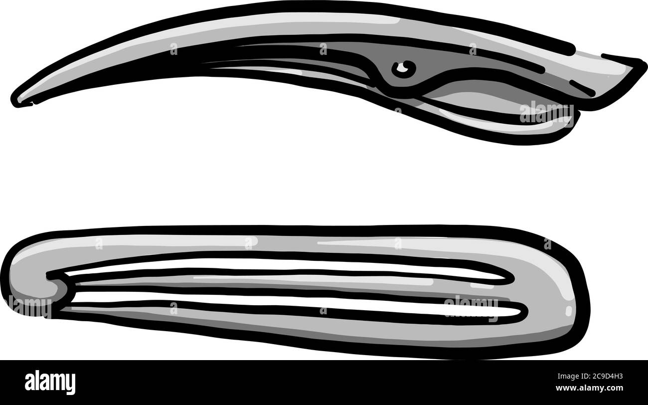 Hairpins, illustration, vector on white background Stock Vector Image ...