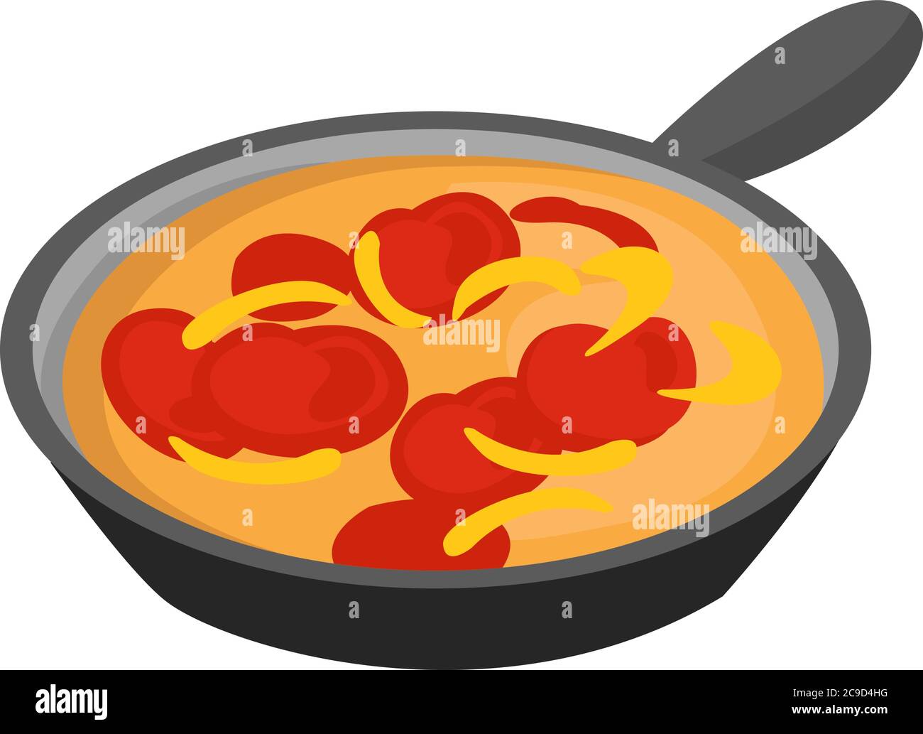 Frittata food, illustration, vector on white background Stock Vector ...
