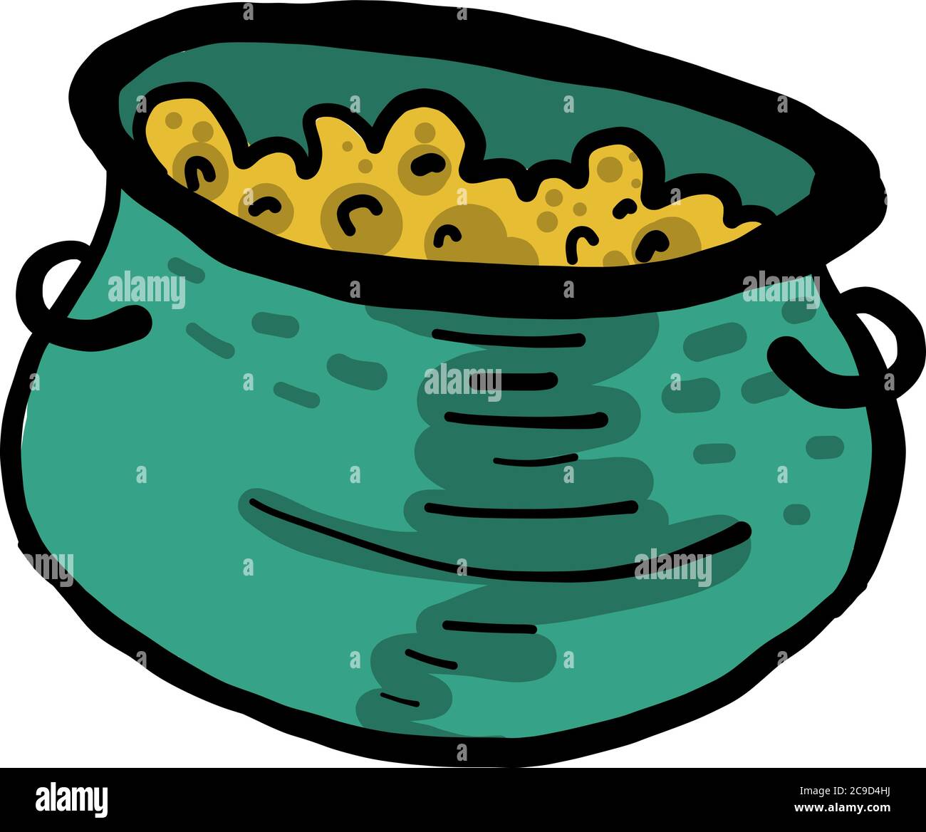 Golden coin on green background Stock Vector Images - Alamy