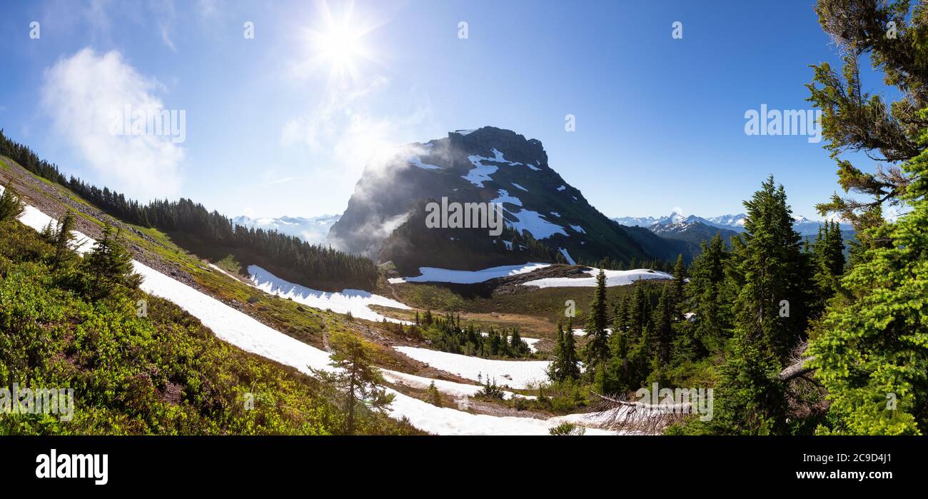 Beautiful Panoramic View of Canadian Mountains Landscape Stock Photo ...