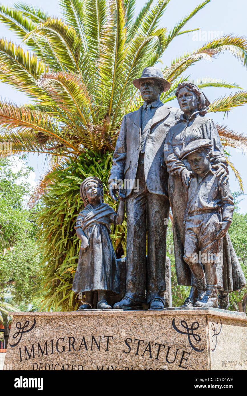 Ybor City Tampa Florida,historic Latin Quarter,Immigrant Statue ...