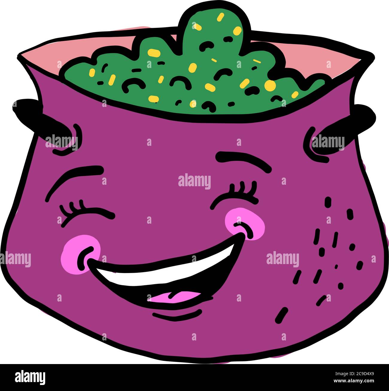 Simple flower pot vector Cut Out Stock Images & Pictures - Alamy