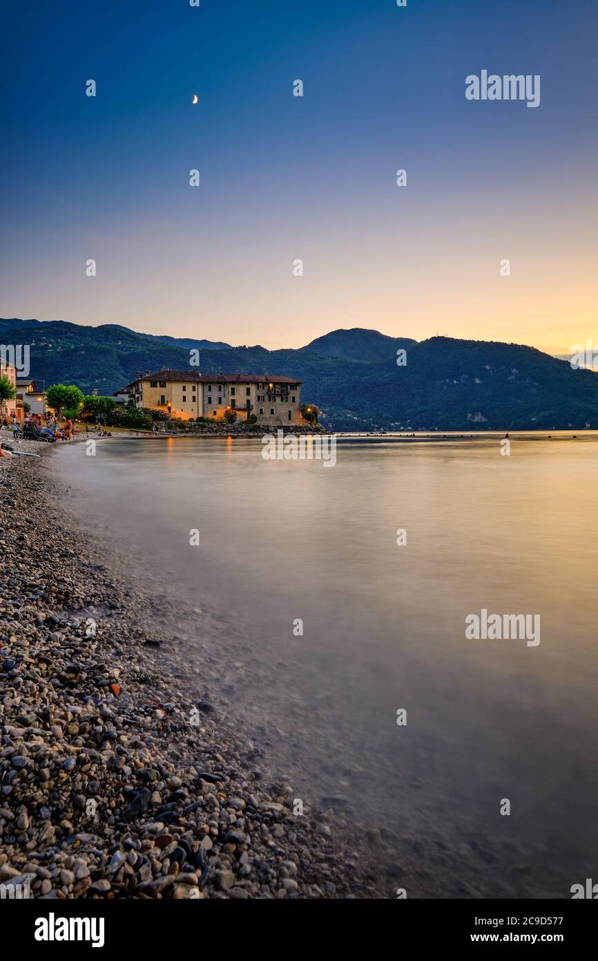 One of the most beautiful bays and beaches in Lake Como. Lierna ...