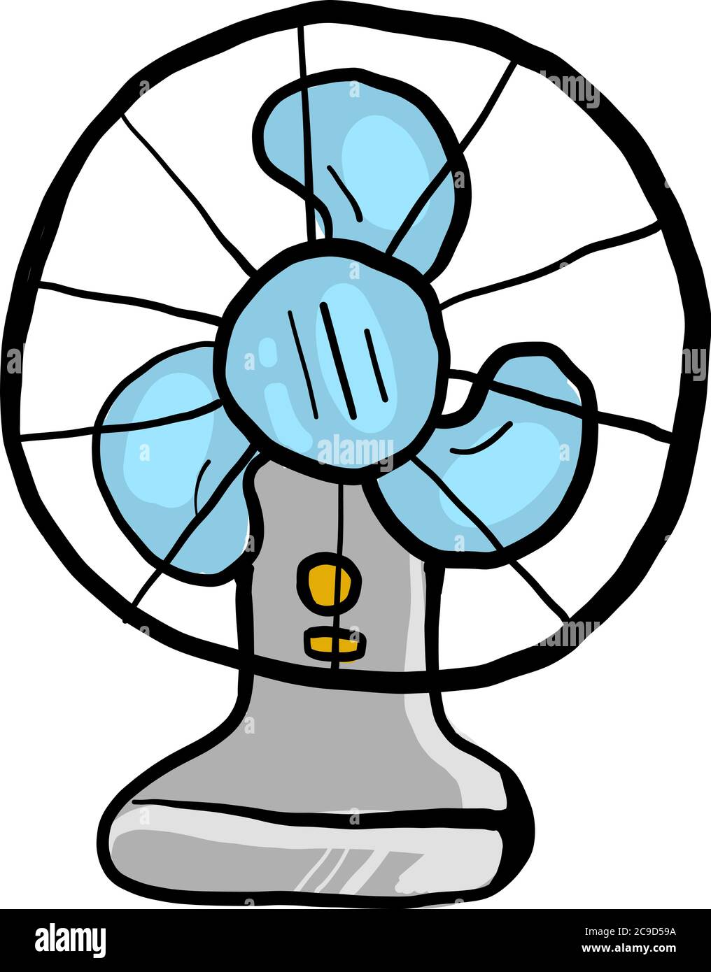 Small fan, illustration, vector on white background Stock Vector Image ...