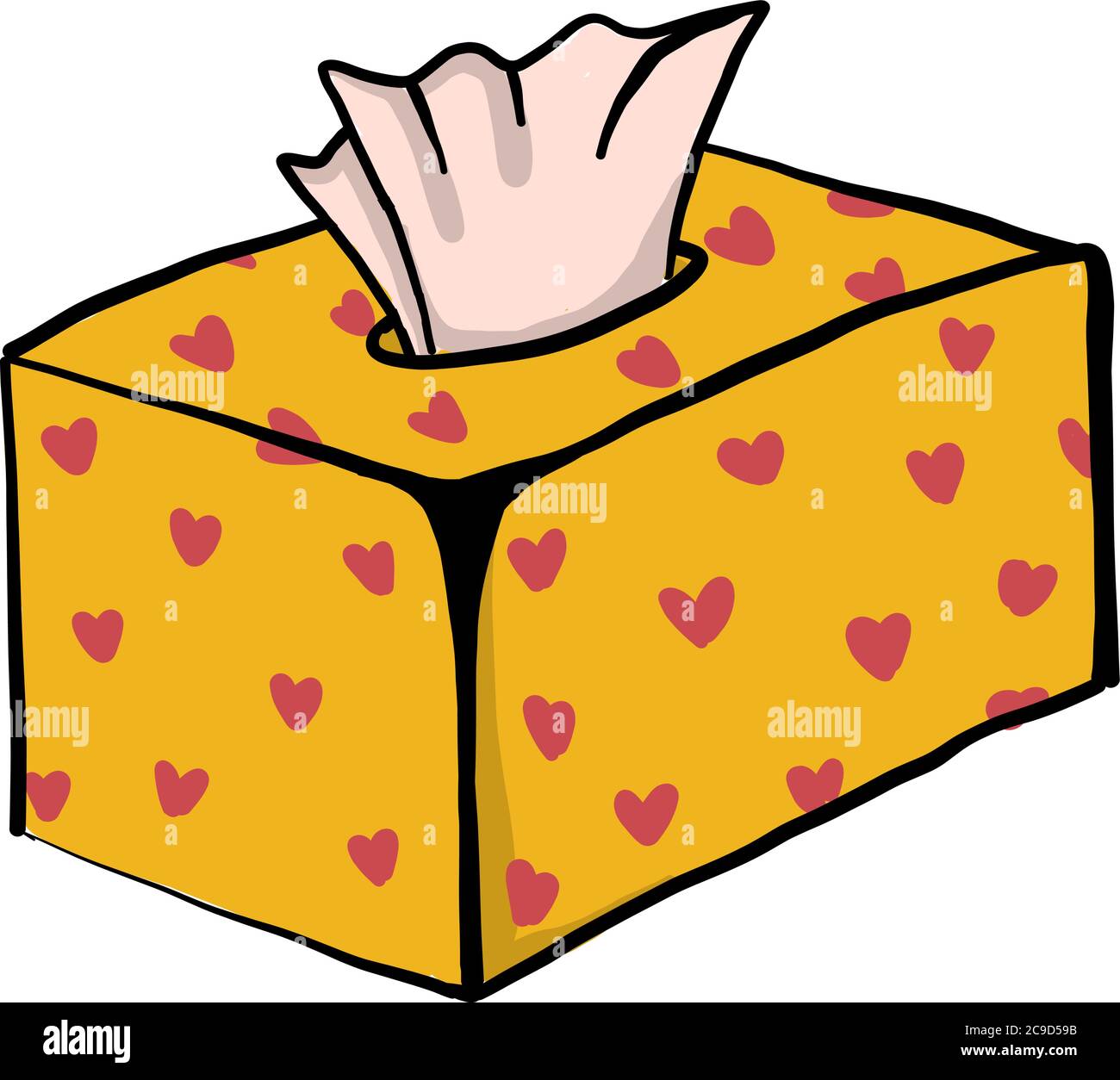 Tissue box, illustration, vector on white background Stock Vector Image ...