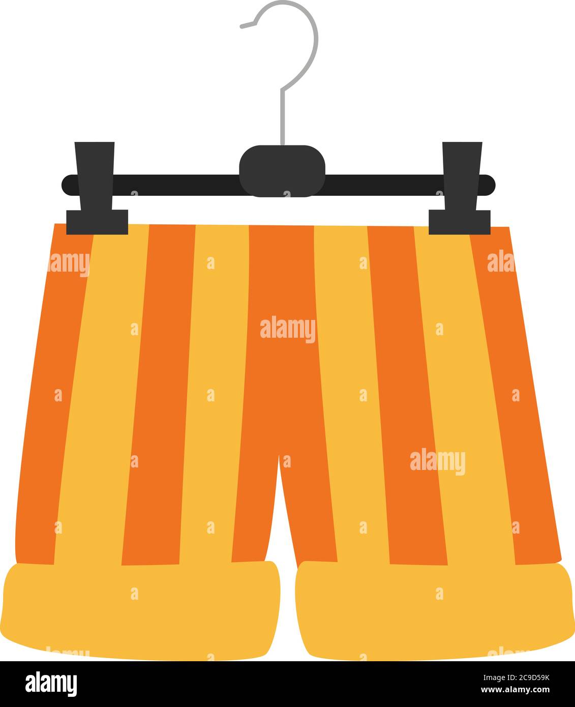 Pants on hanger, illustration, vector on white background Stock Vector ...