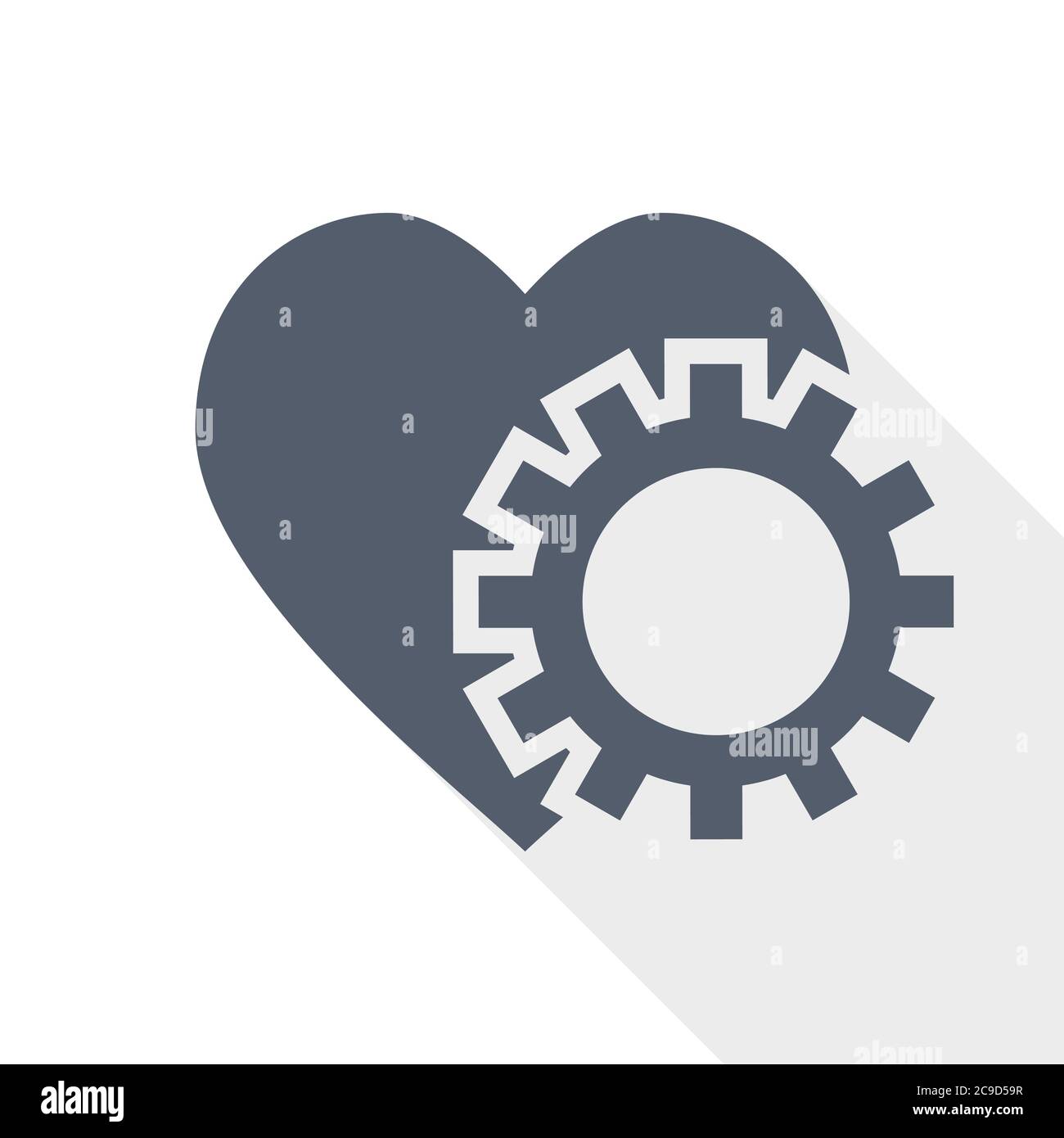 Heart icon with robot Stock Vector Images - Alamy