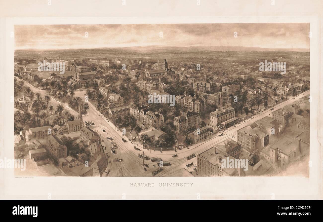 Harvard university campus 1900 hi-res stock photography and images - Alamy