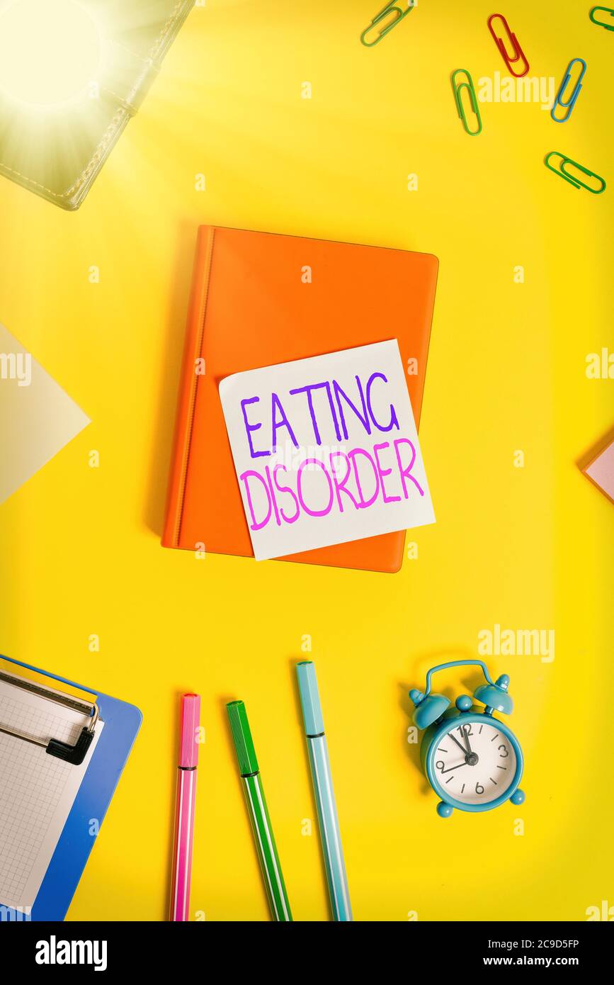 Handwriting text writing Eating Disorder. Conceptual photo illnesses or ...