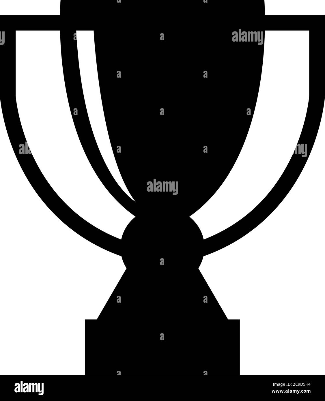 Gold Trophy Cup, Winner Award Prize. Flat Vector Icon illustration ...