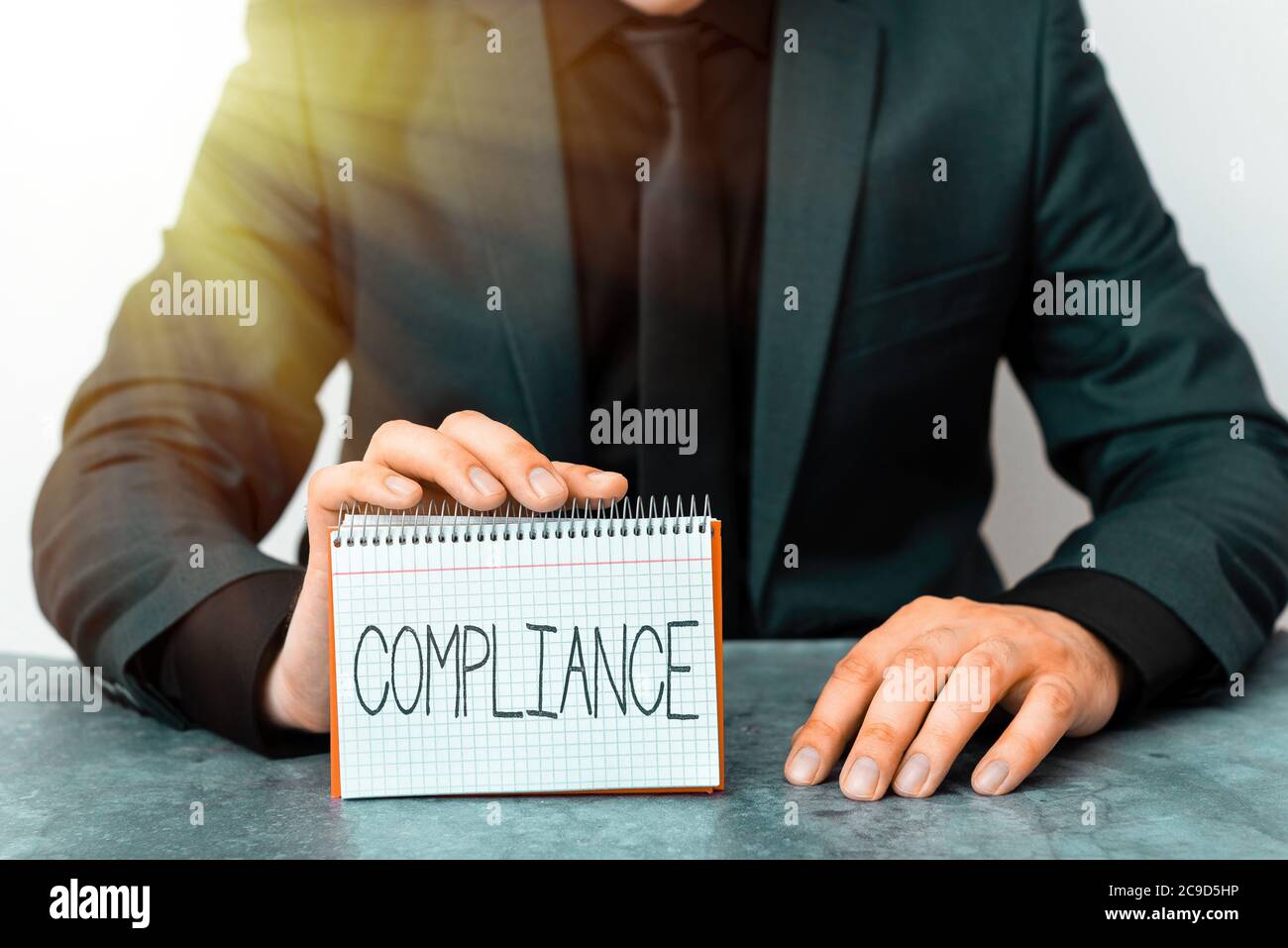 Conceptual hand writing showing Compliance. Concept meaning ability of ...