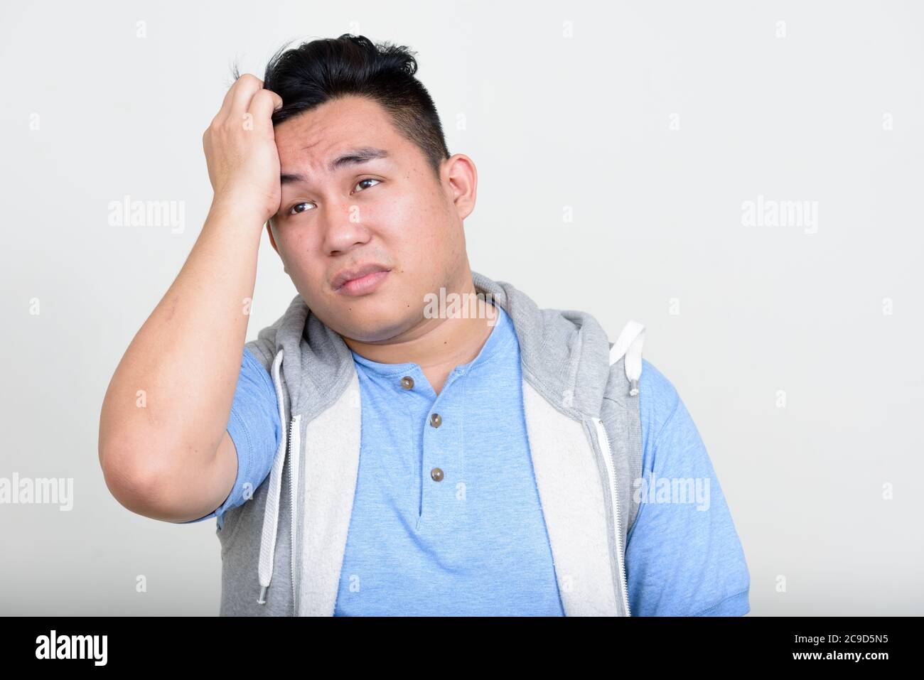 Sad fat guy thinking hi-res stock photography and images - Alamy