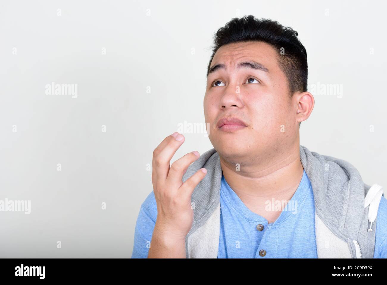 Sad fat guy thinking hi-res stock photography and images - Alamy