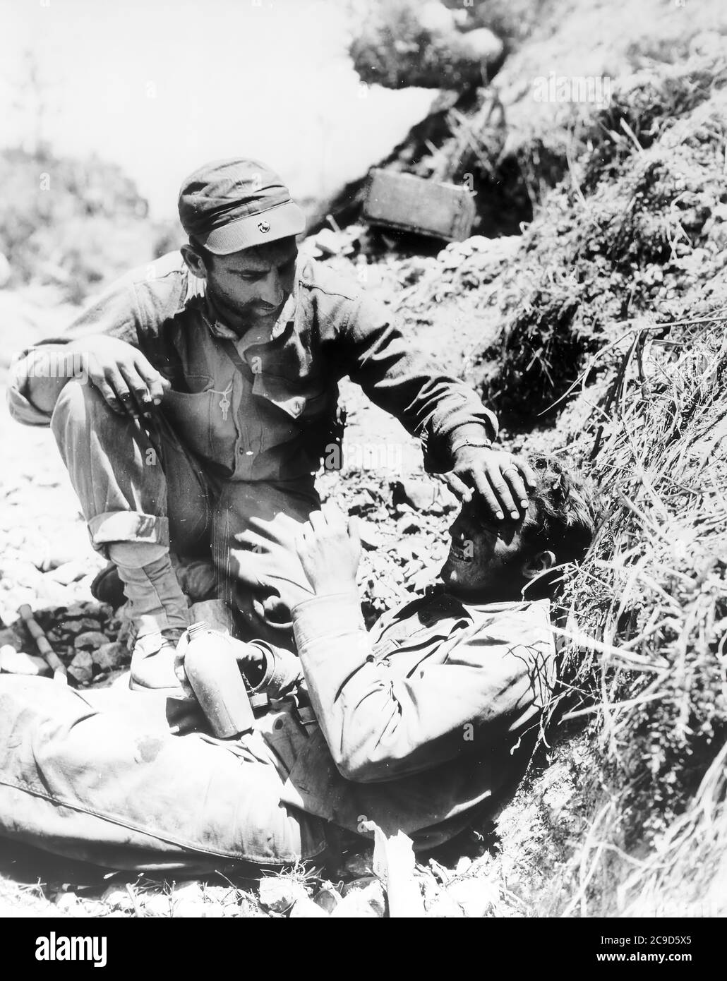The bloody and long battle of OKINAWA in Japan in 1945. The battle was ...