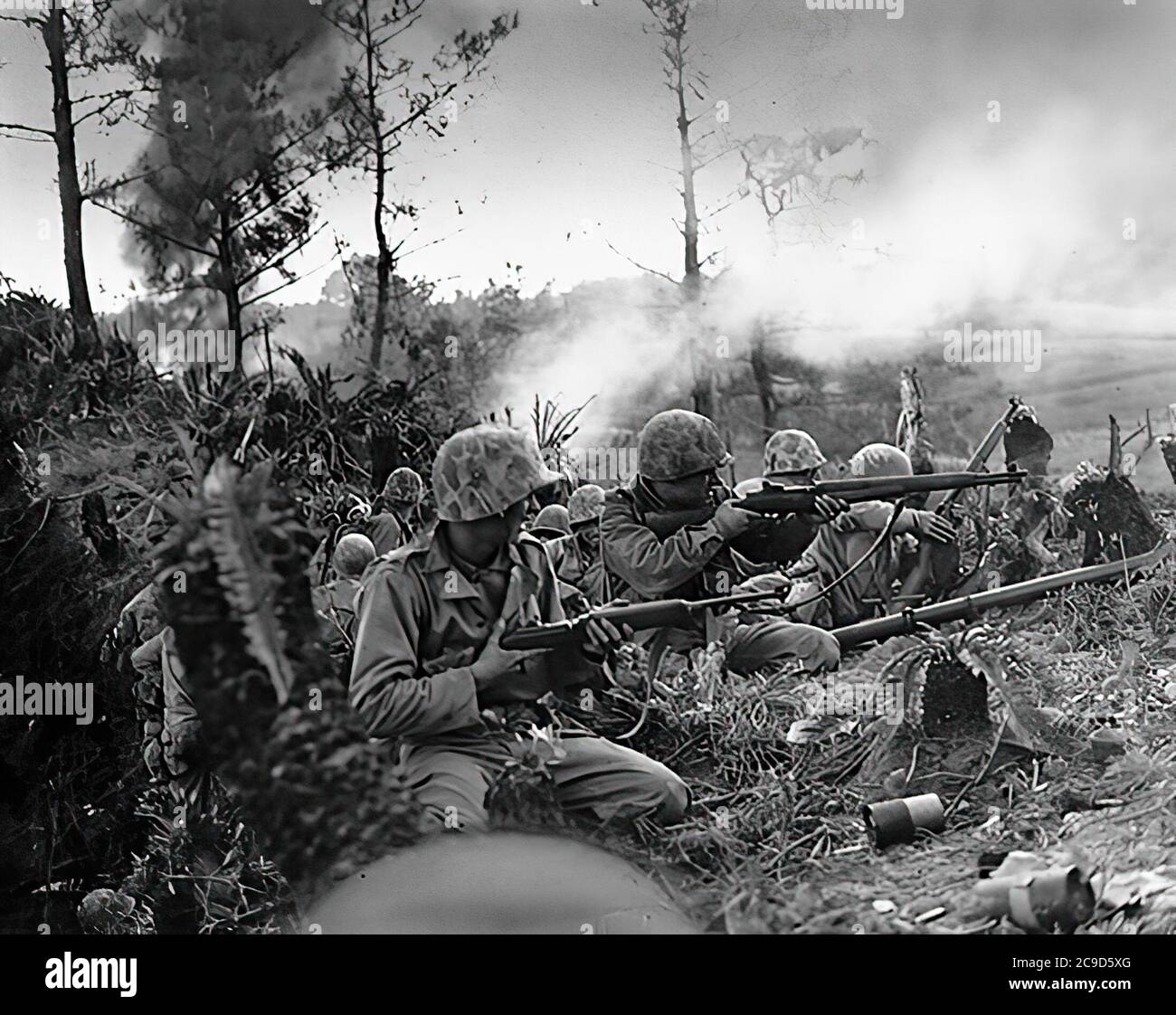 The bloody and long battle of OKINAWA in Japan in 1945. The battle was ...