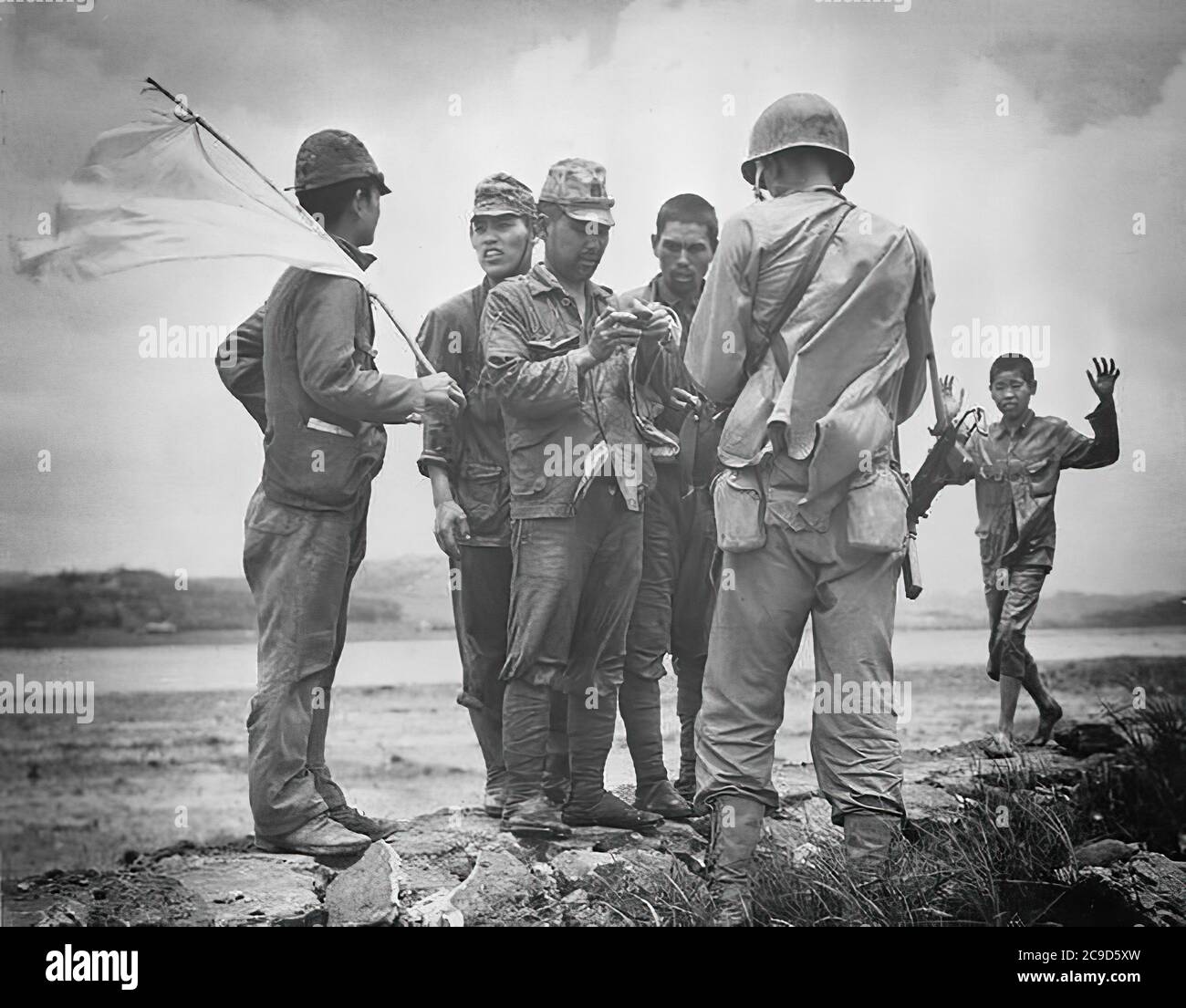 The bloody and long battle of OKINAWA in Japan in 1945. The battle was ...