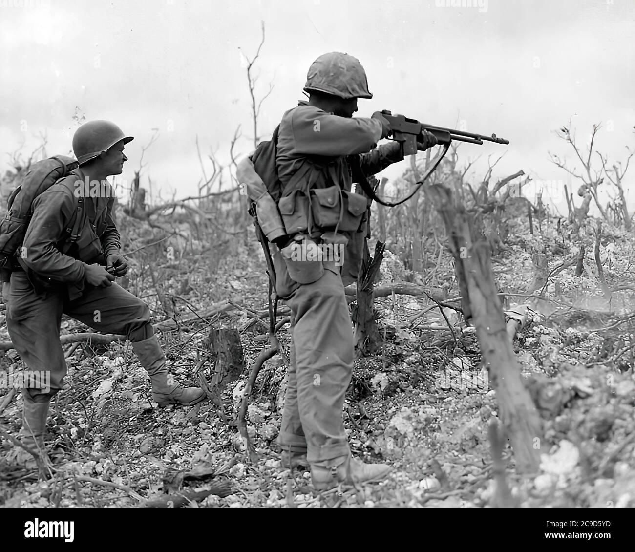 The bloody and long battle of OKINAWA in Japan in 1945. The battle was ...