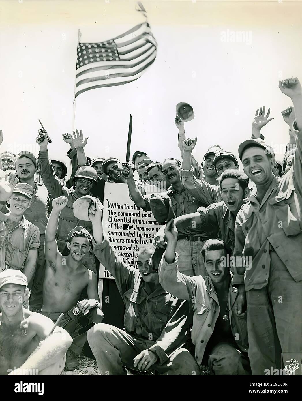 The bloody and long battle of OKINAWA in Japan in 1945. The battle was ...