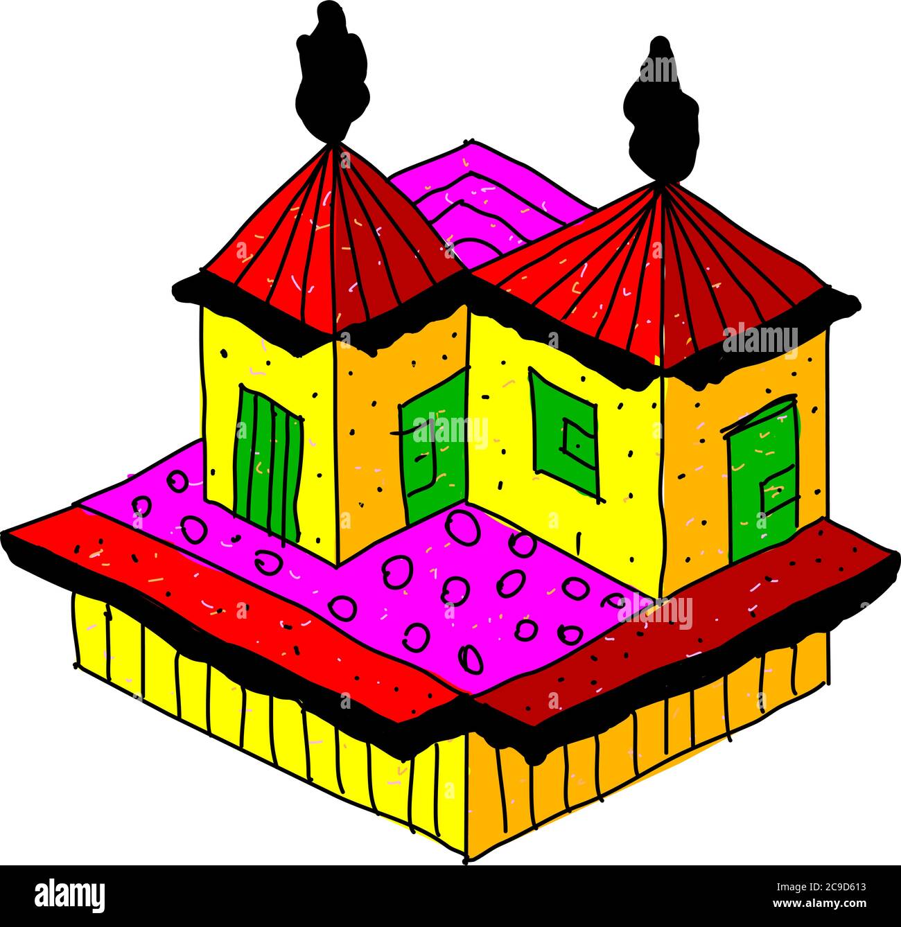 House tower city palace Stock Vector Images - Alamy