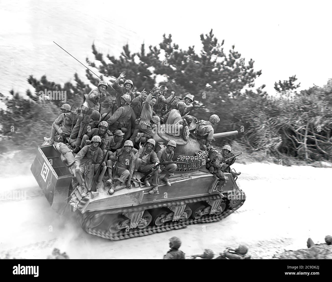 The bloody and long battle of OKINAWA in Japan in 1945. The battle was ...