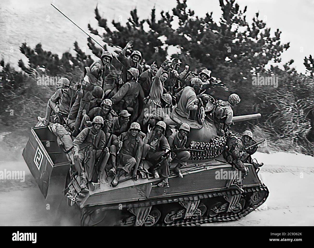 The bloody and long battle of OKINAWA in Japan in 1945. The battle was ...