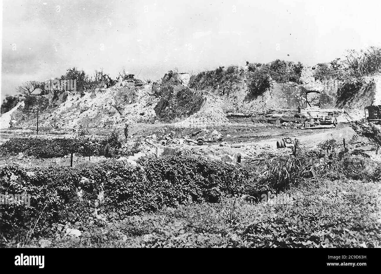 The bloody and long battle of OKINAWA in Japan in 1945. The battle was ...
