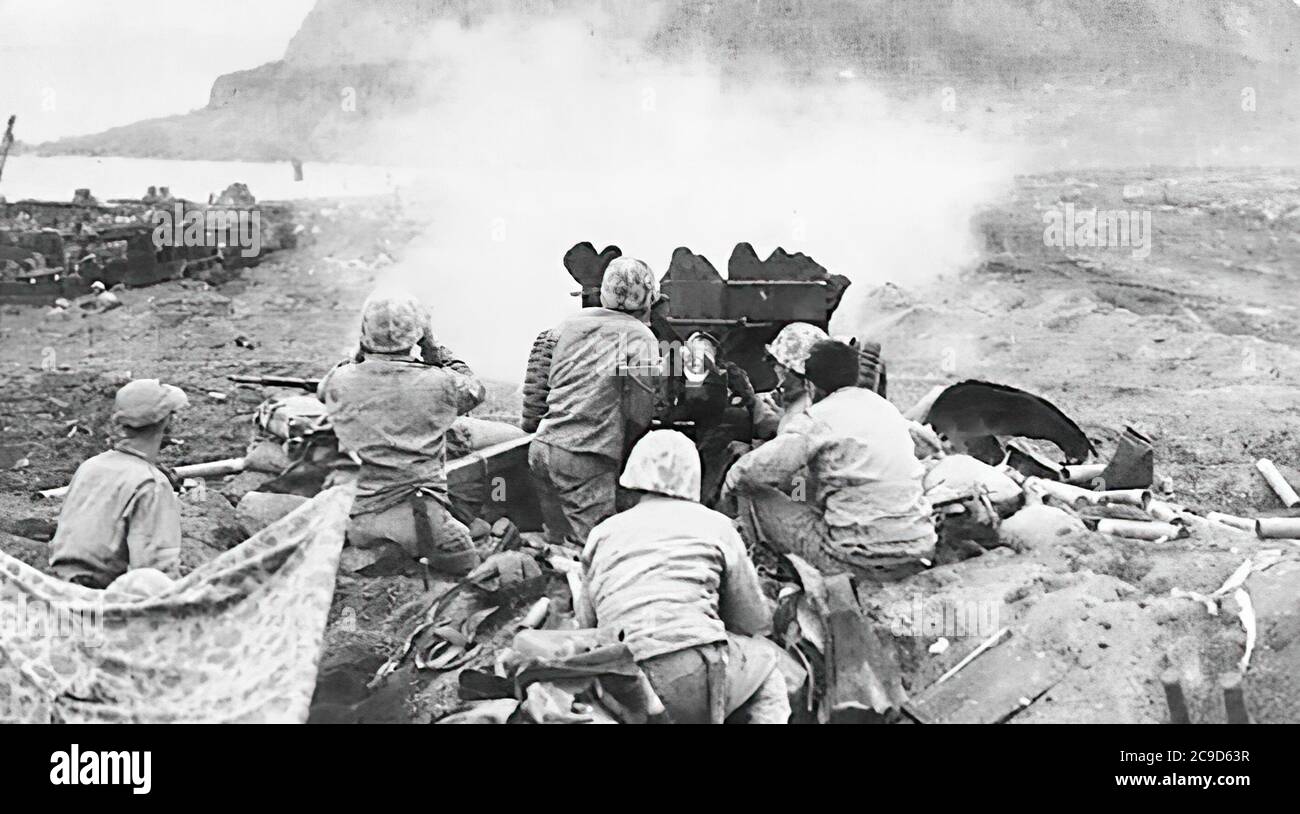 The bloody and long battle of OKINAWA in Japan in 1945. The battle was ...