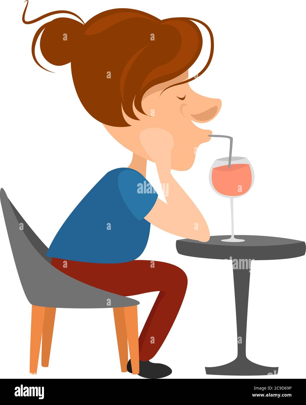 Food drink in cafe Stock Vector Images - Alamy