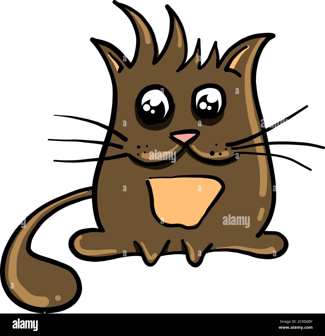 Funny kitty standing on Stock Vector Images - Alamy