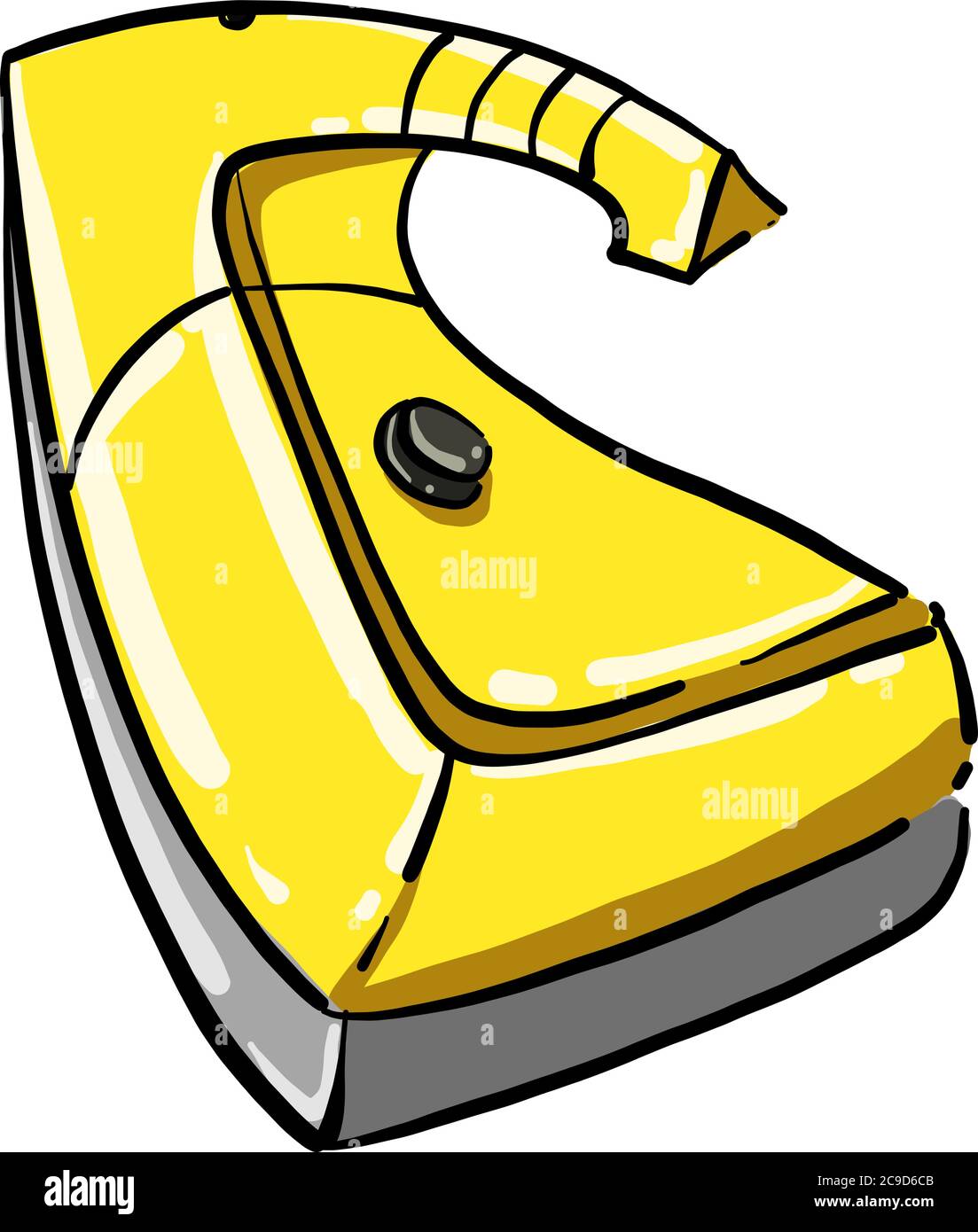 Yellow iron, illustration, vector on white background Stock Vector ...