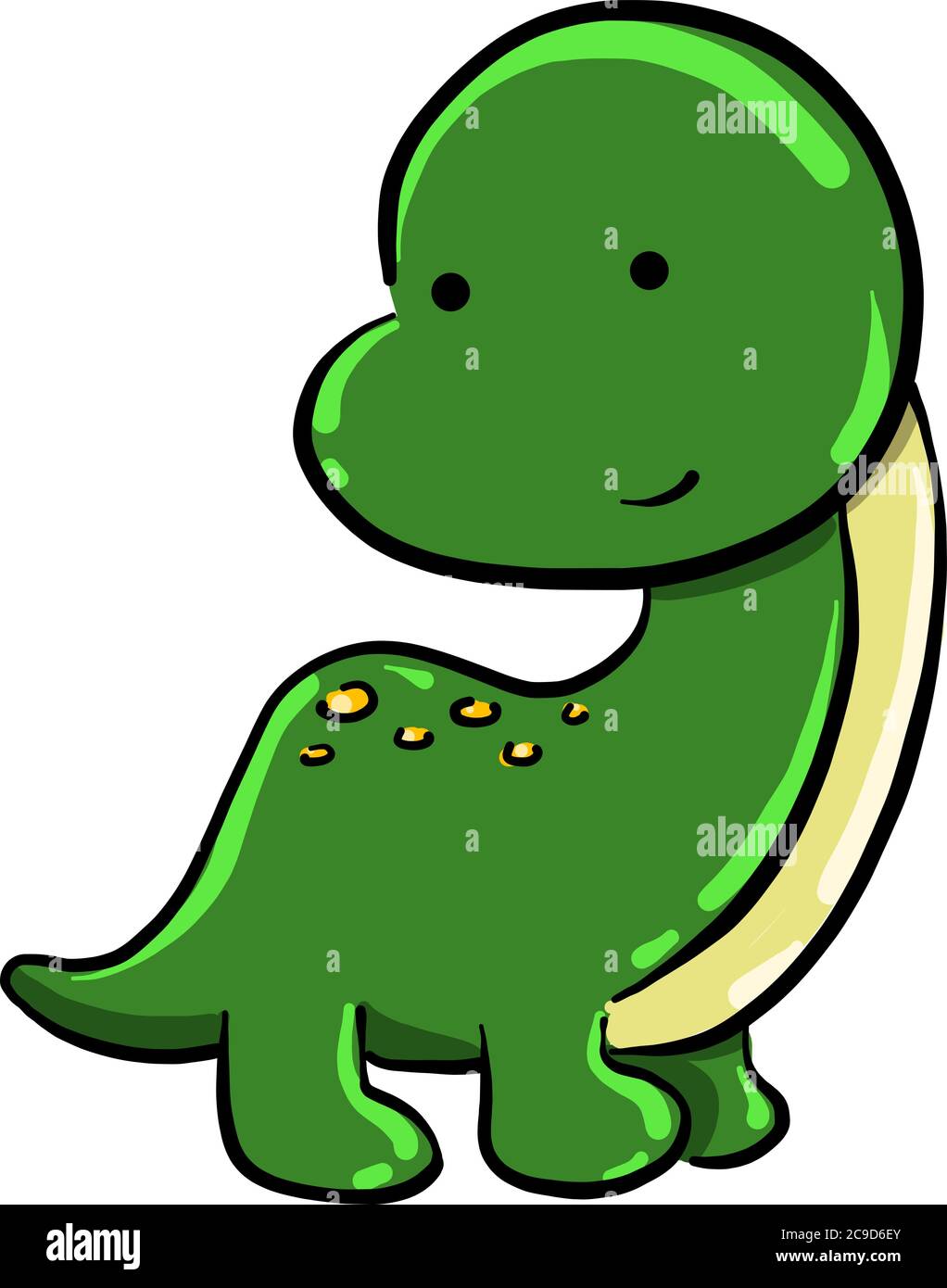 Little dinosaur, illustration, vector on white background Stock Vector ...