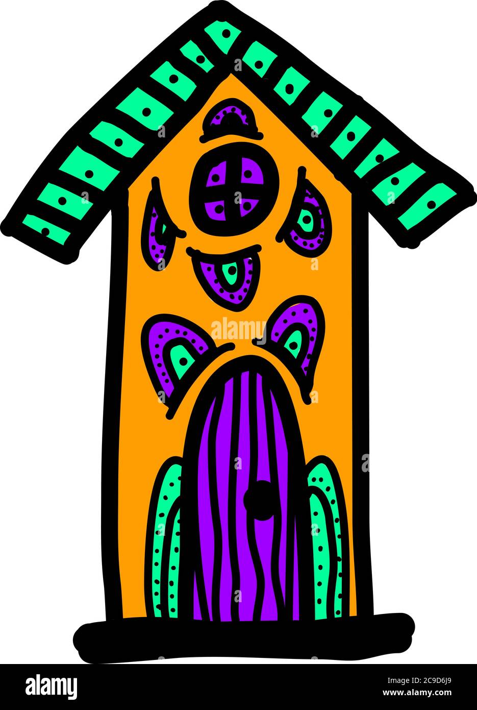 Tall house, illustration, vector on white background Stock Vector Image ...