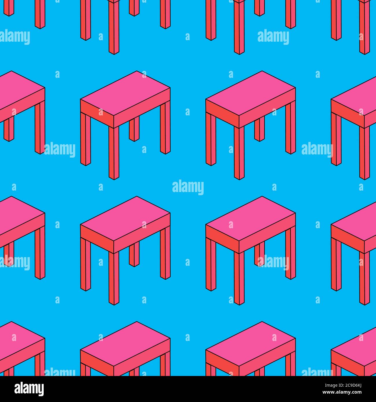 Pink blue tables hi-res stock photography and images - Alamy
