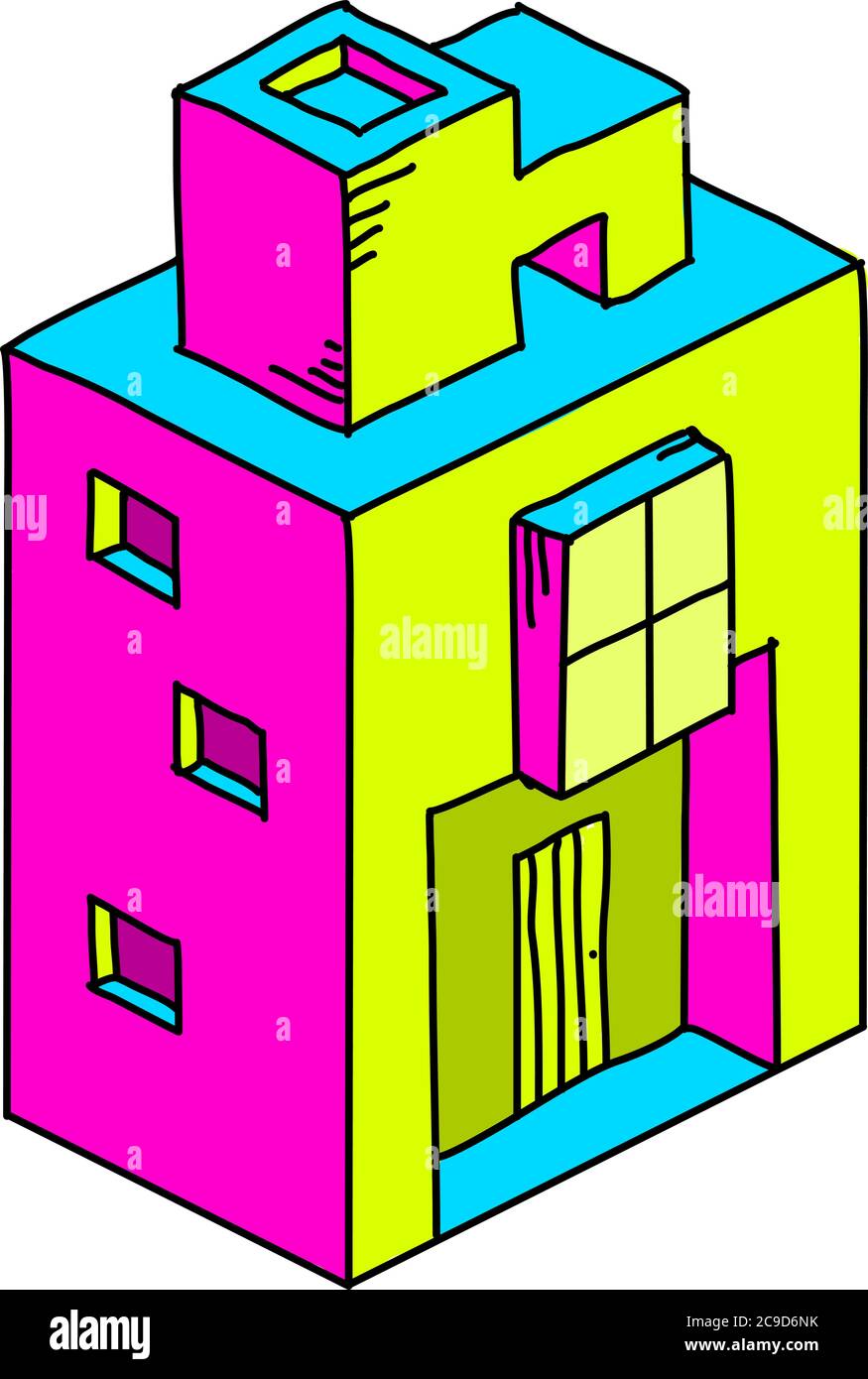 Urban exterior on sky Stock Vector Images - Alamy
